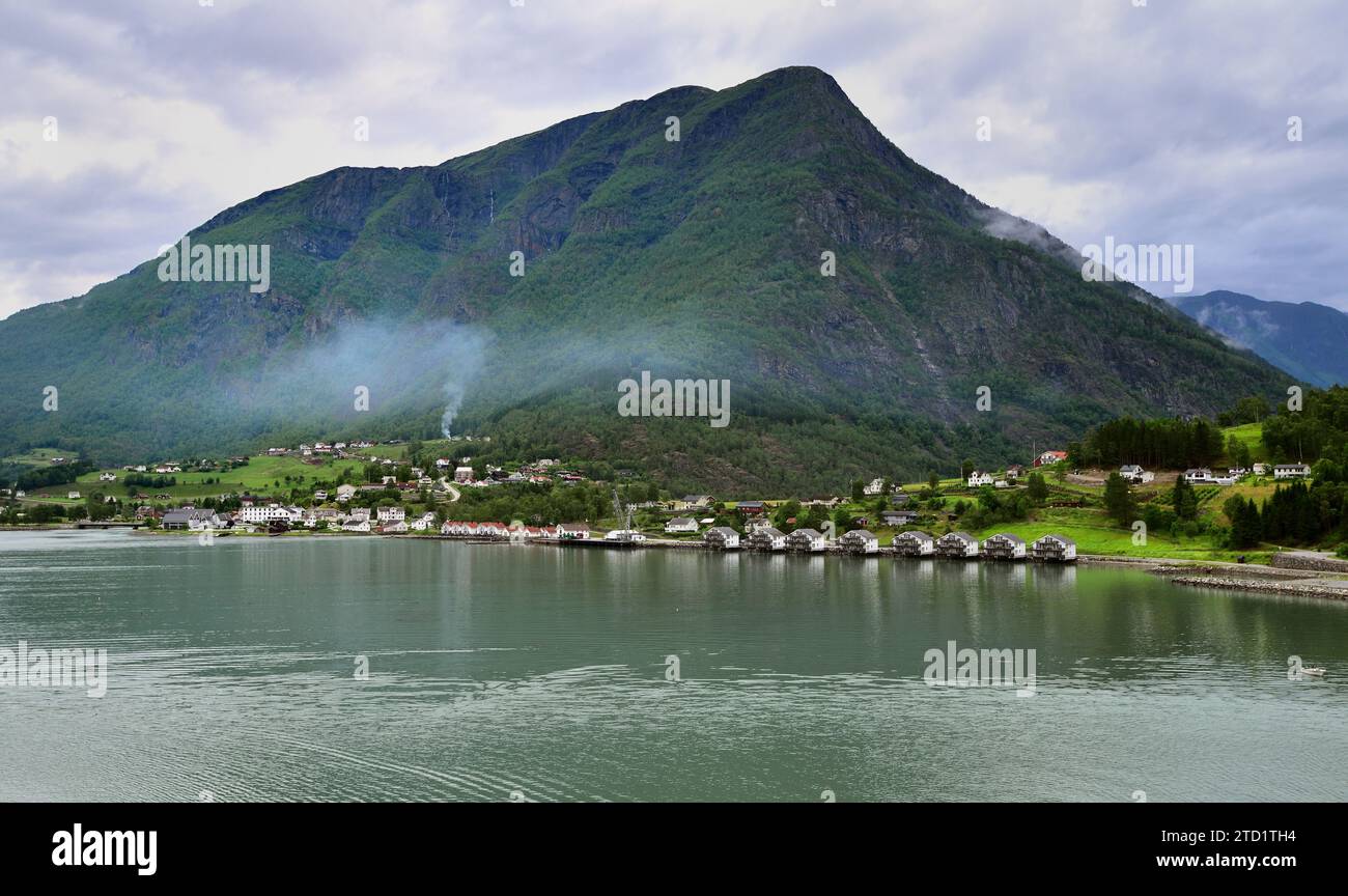 The village of Skjolden, and the wilderness Area of Norway Stock Photo ...