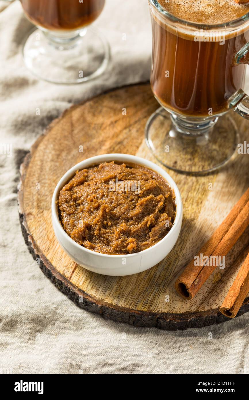 Hot Buttered Rum Butter Batter with Brown Sugar in a Bowl Stock Photo ...