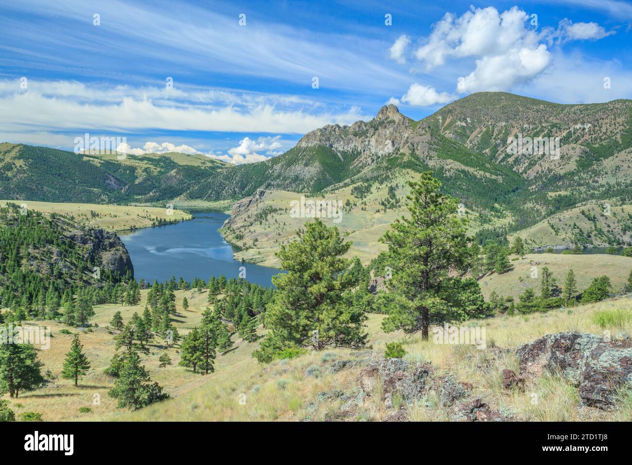 holter lake below beartooth (sleeping giant) mountain viewed from beartooth wildlife management ...