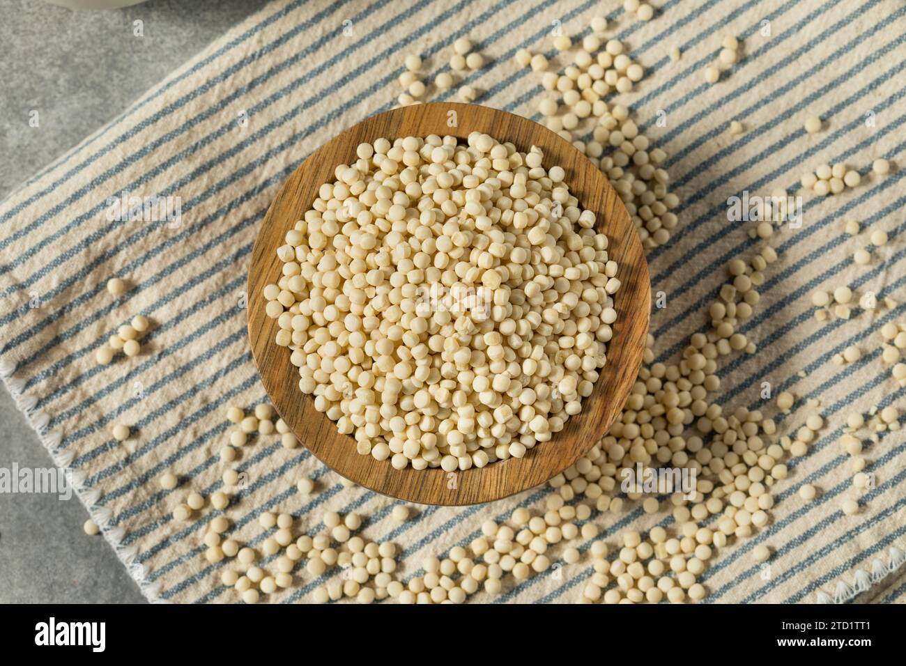 Organic Dry Large Couscous in a Bowl Stock Photo - Alamy