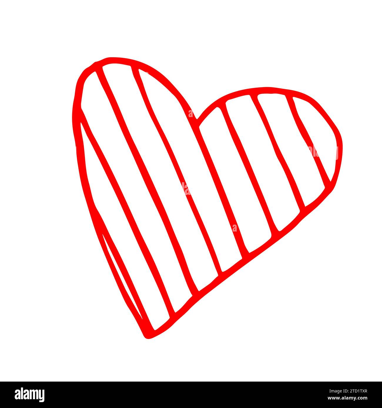 Heart shaped tangled grungy scribble hand drawn with thin line, divider ...