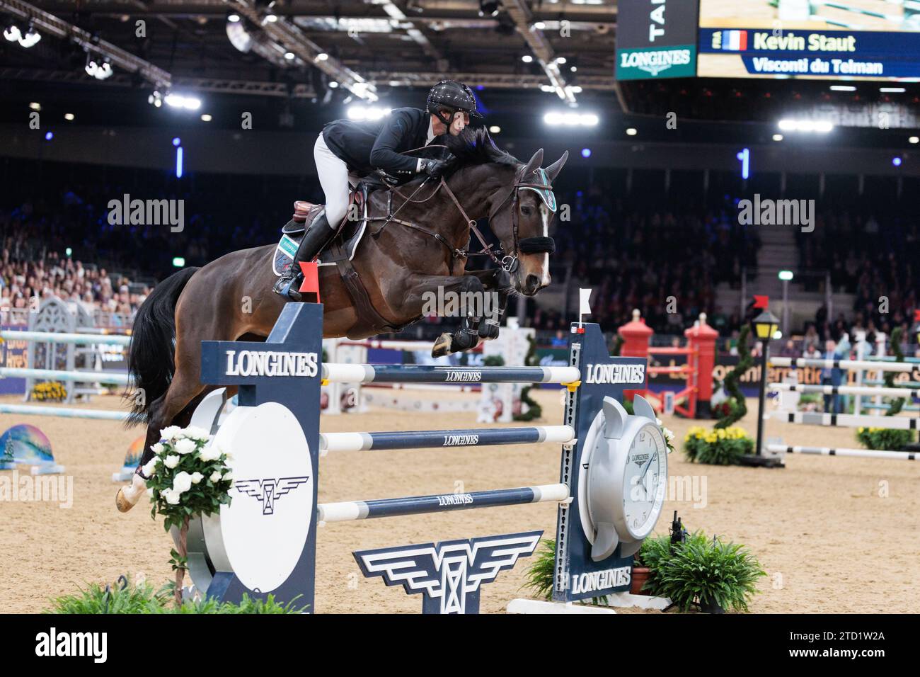 London, UK. 15th Dec 2023. Kevin Staut of France with Visconti du ...