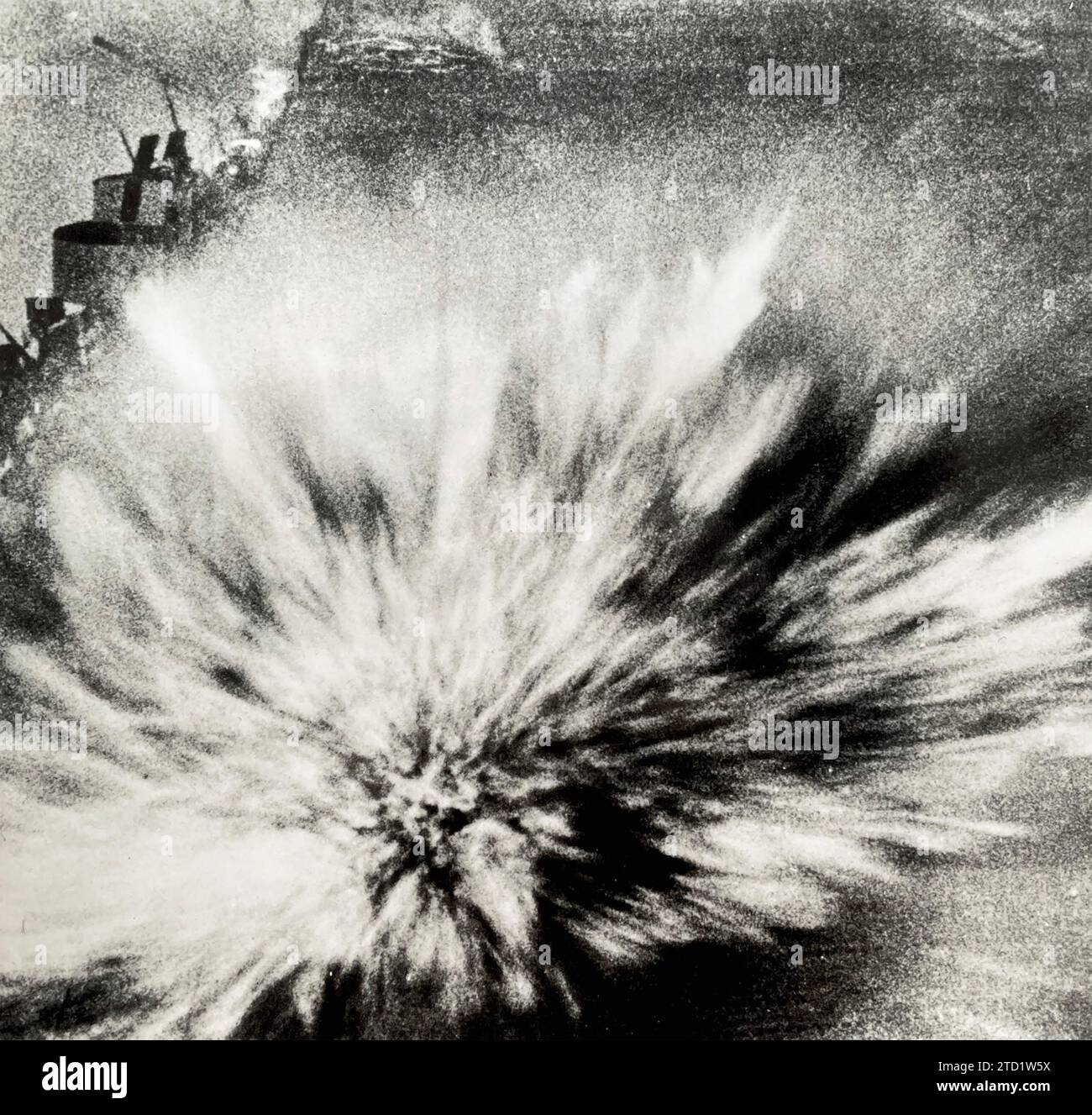 USS ENTERPRISE aircraft carrier is hit by Japanese bombs on 24 August ...