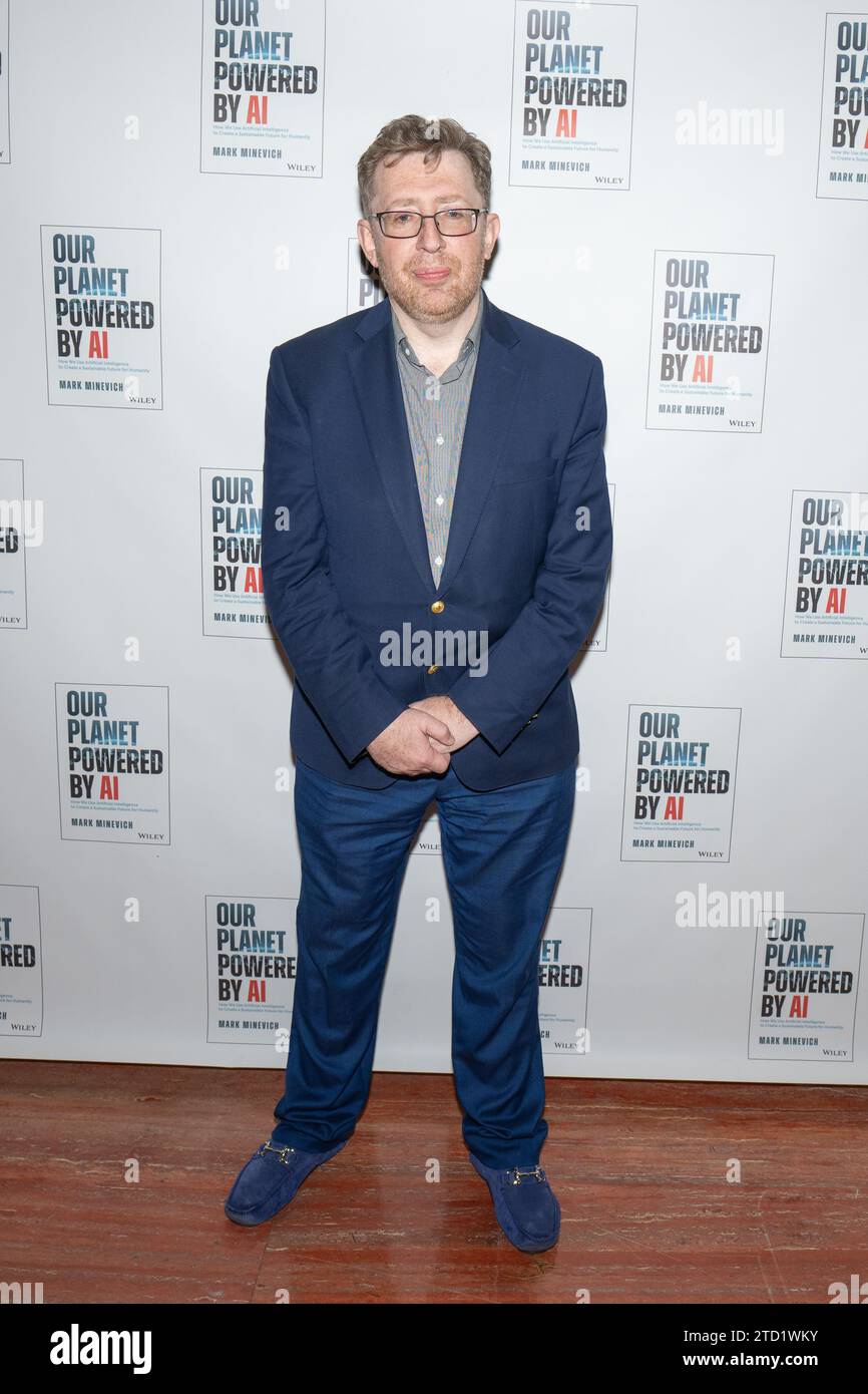attends the Mark Minevich "Our Planet Powered by AI" book launch at a private townhouse in New ...