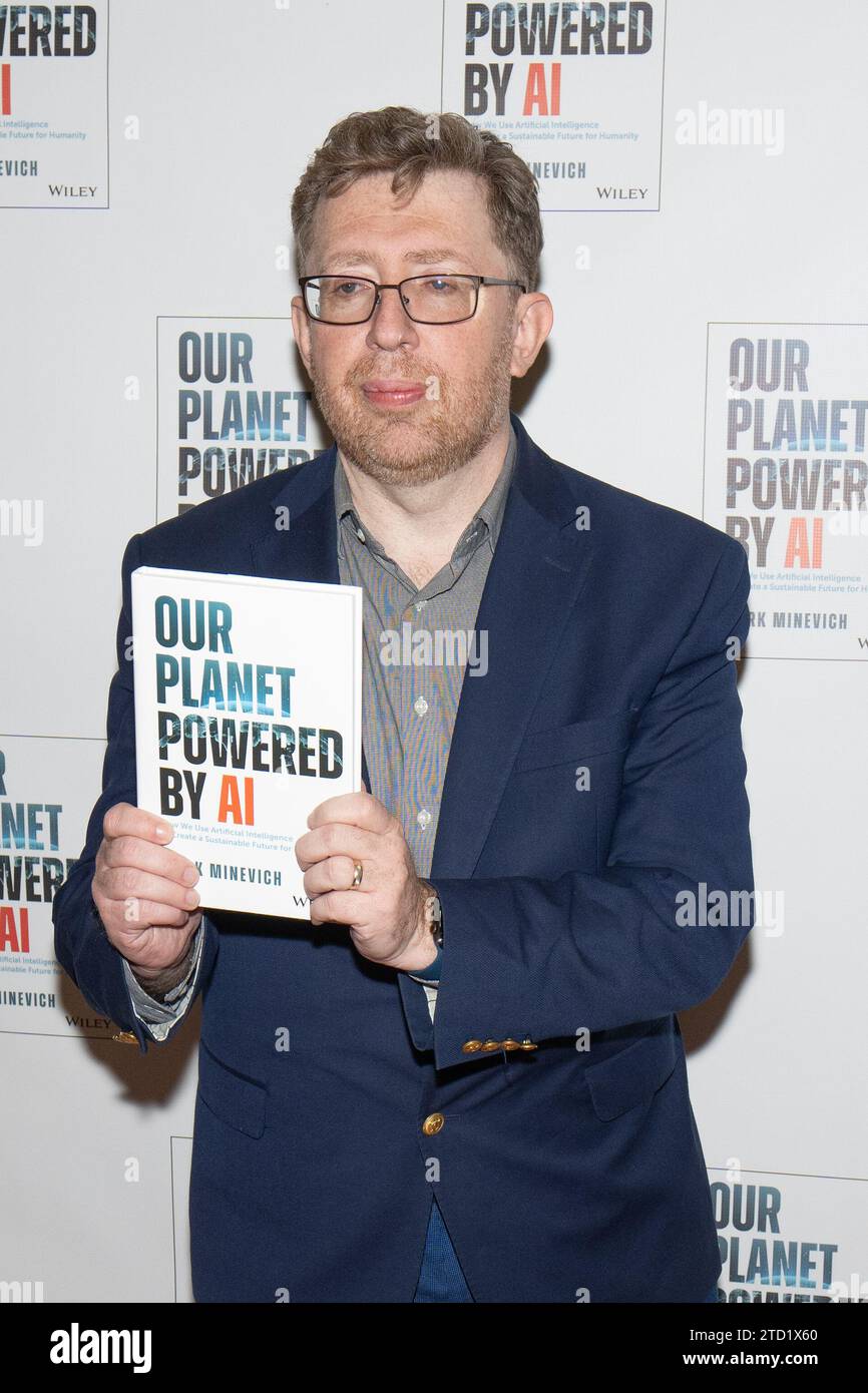 attends the Mark Minevich "Our Planet Powered by AI" book launch at a private townhouse in New ...