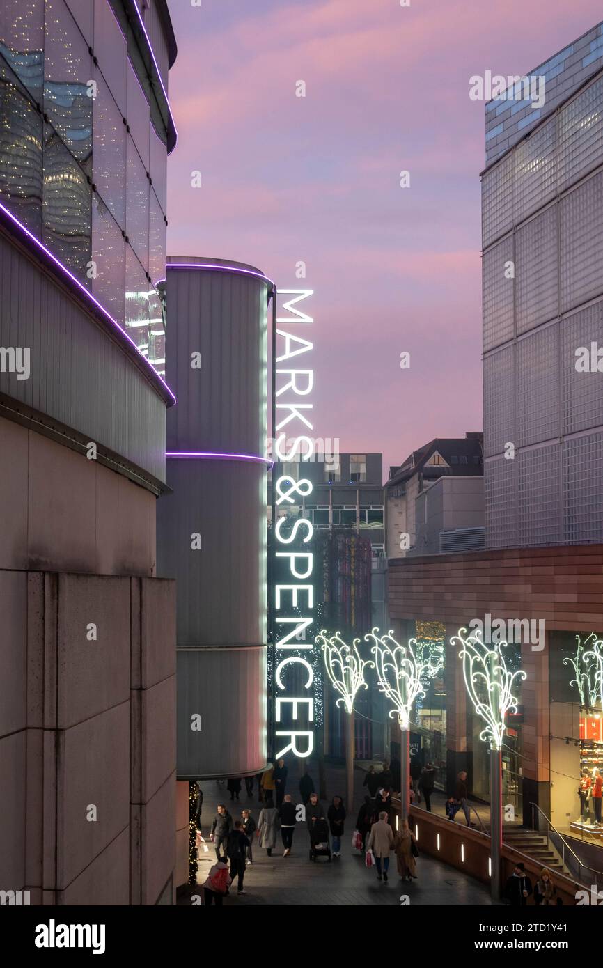 Marks & Spencer sign on Liverpool ONE store Stock Photo - Alamy