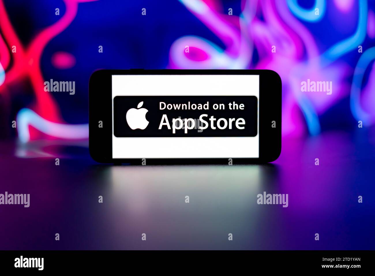 In this photo illustration, the App Store logo is seen displayed on a ...