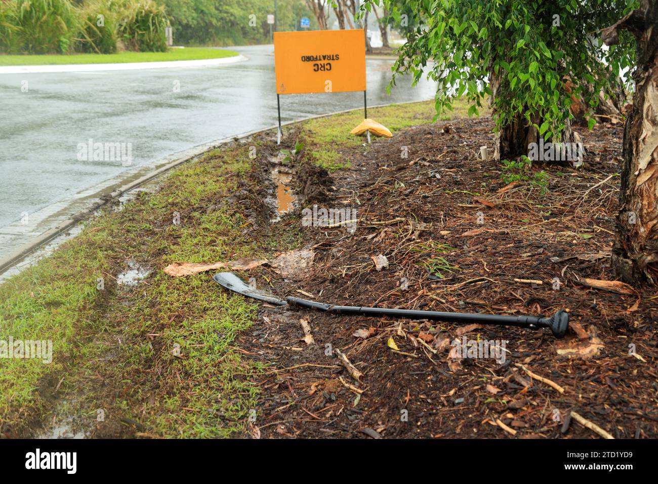 December 15, 2023, Cairns, Queensland, Australia: A discarded paddle in ...