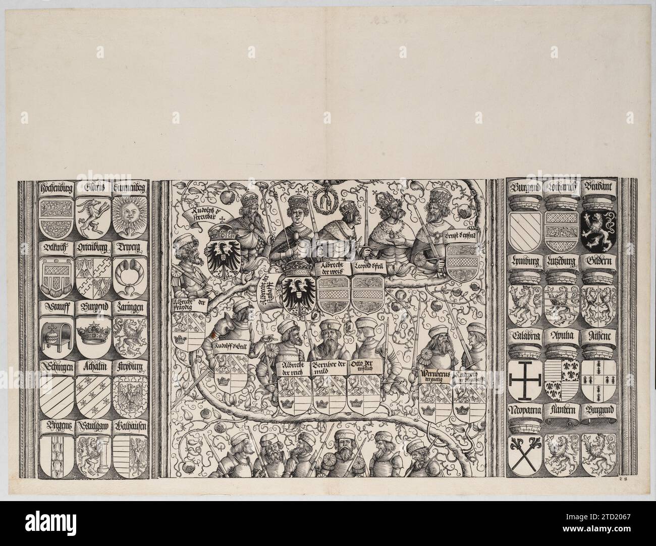 The Middle Portion of the Genealogy of Maximilian, from the Arch of ...