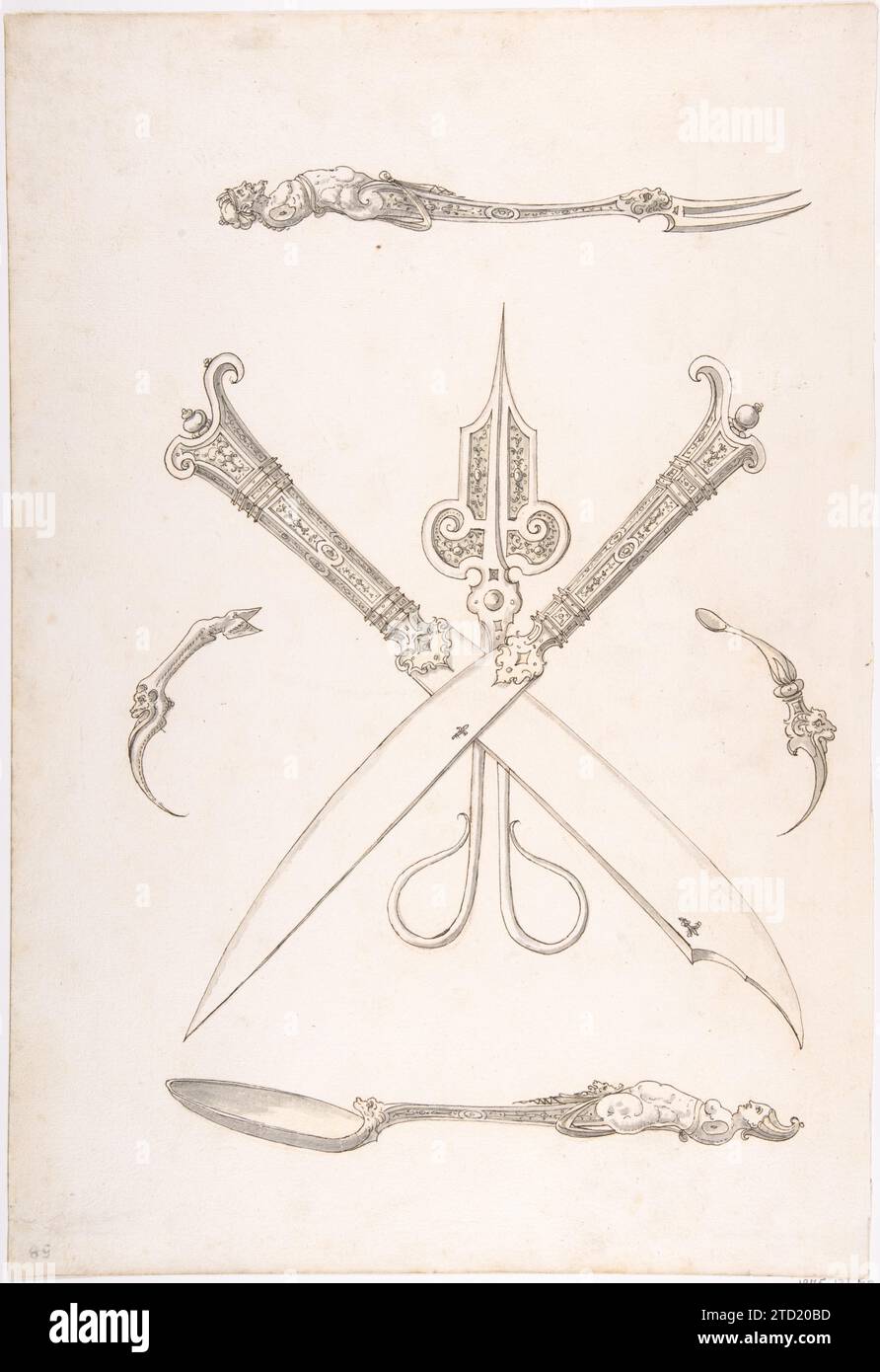 Design for Spoon, Fork, Two Knives (Crossed over scissors), Scissors ...