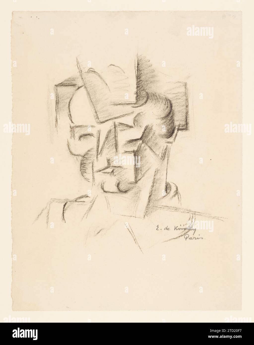 Cubist Study of a Head 1959 by Elemer de Korody Stock Photo - Alamy