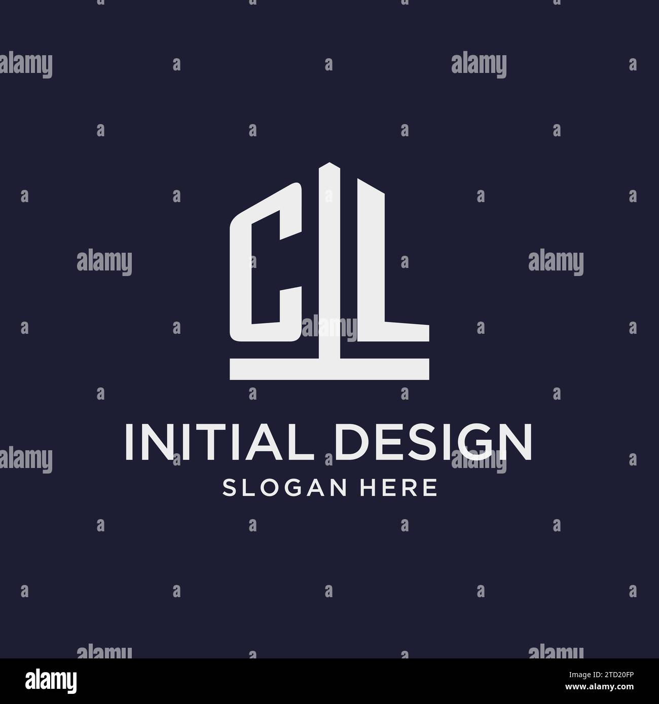 CL initial monogram logo design with pentagon shape style design ideas Stock Vector Image & Art ...