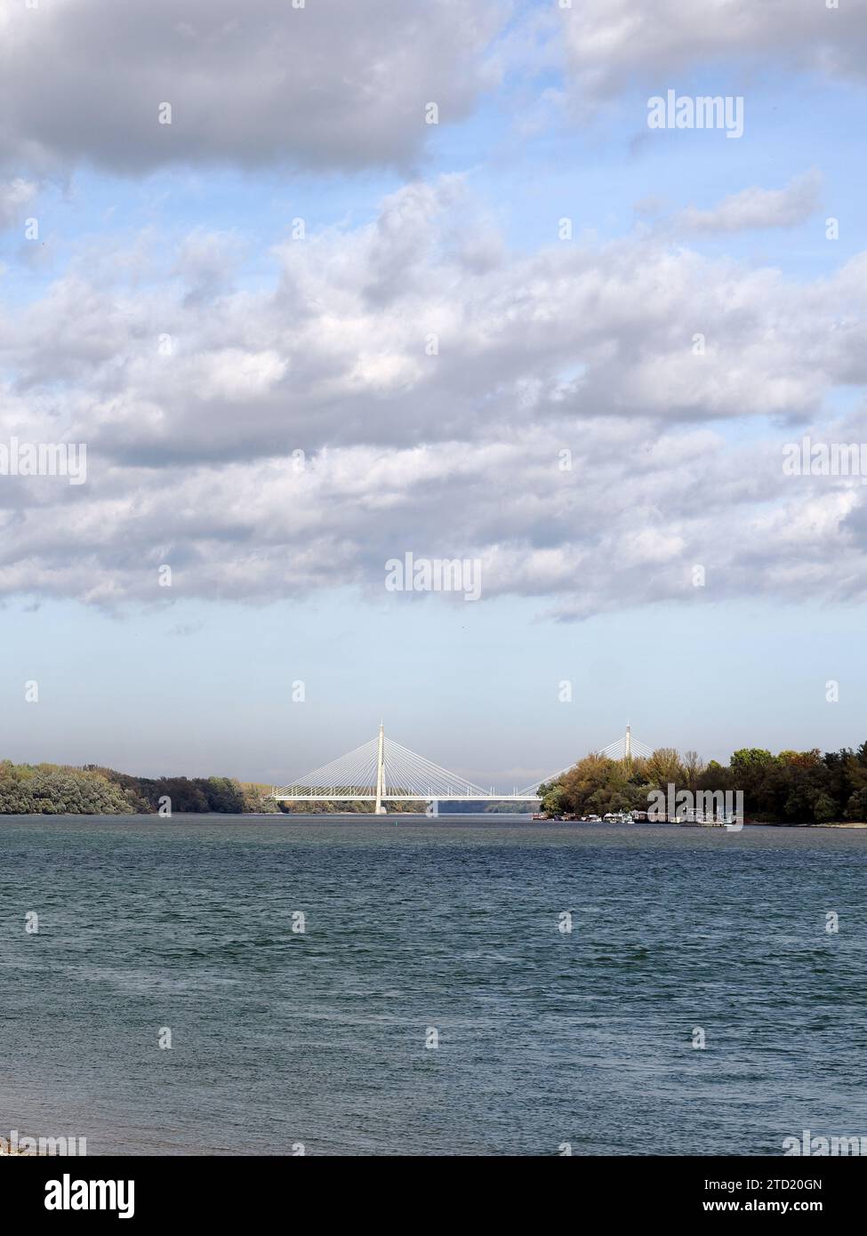 Megyeri Bridge, cable-stayed bridge, Római Part, Roman Beach, Roman ...