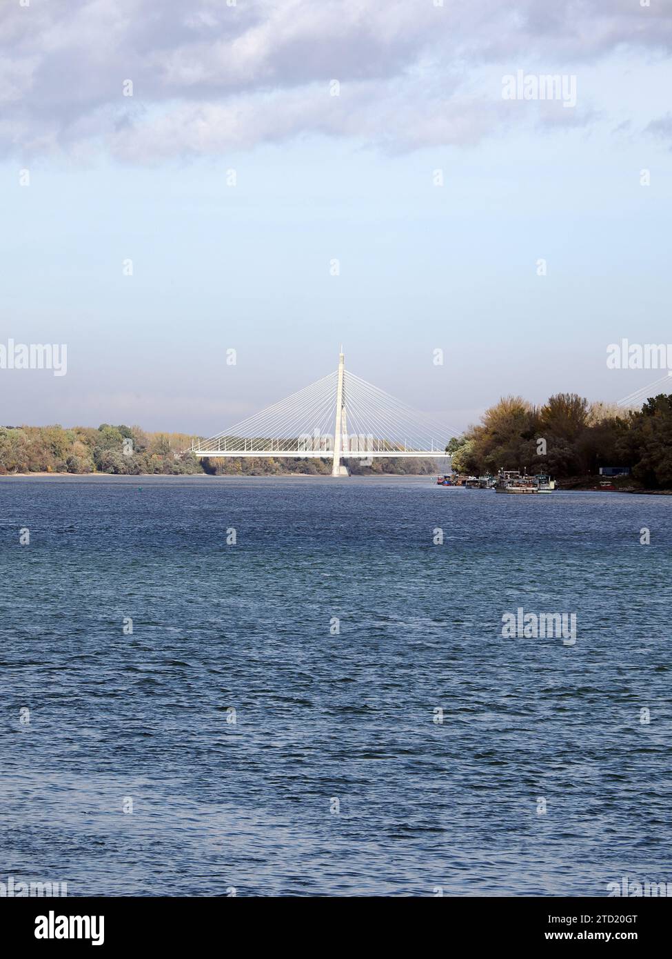 Megyeri Bridge, cable-stayed bridge, Római Part, Roman Beach, Roman ...