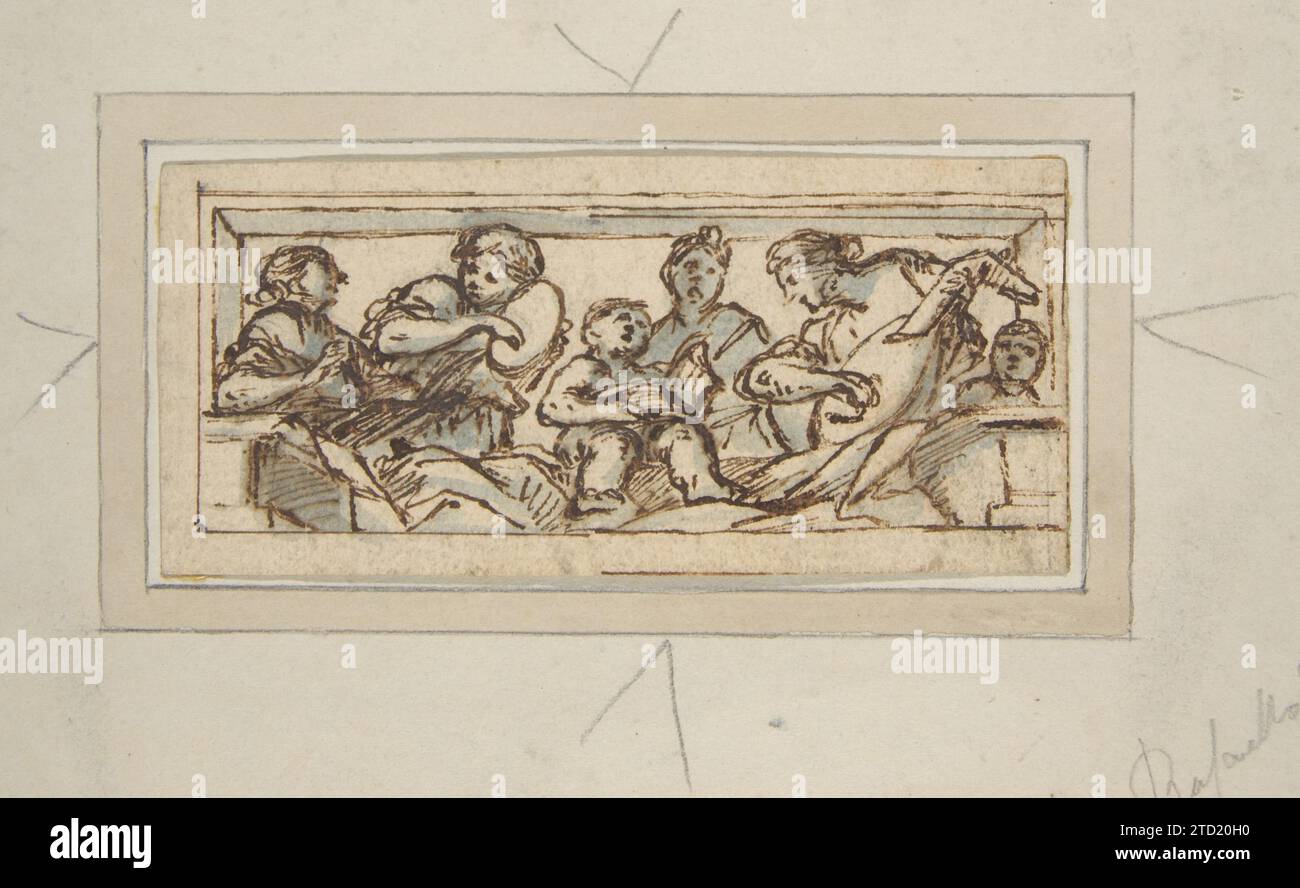 Six Music-Making Figures 1966 by Giovanni Francesco Romanelli Stock ...