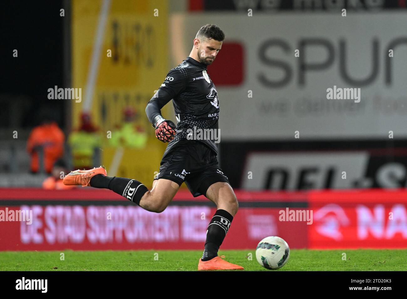 goalkeeper Louis Bostyn (1) of Zulte-Waregem pictured during a soccer ...