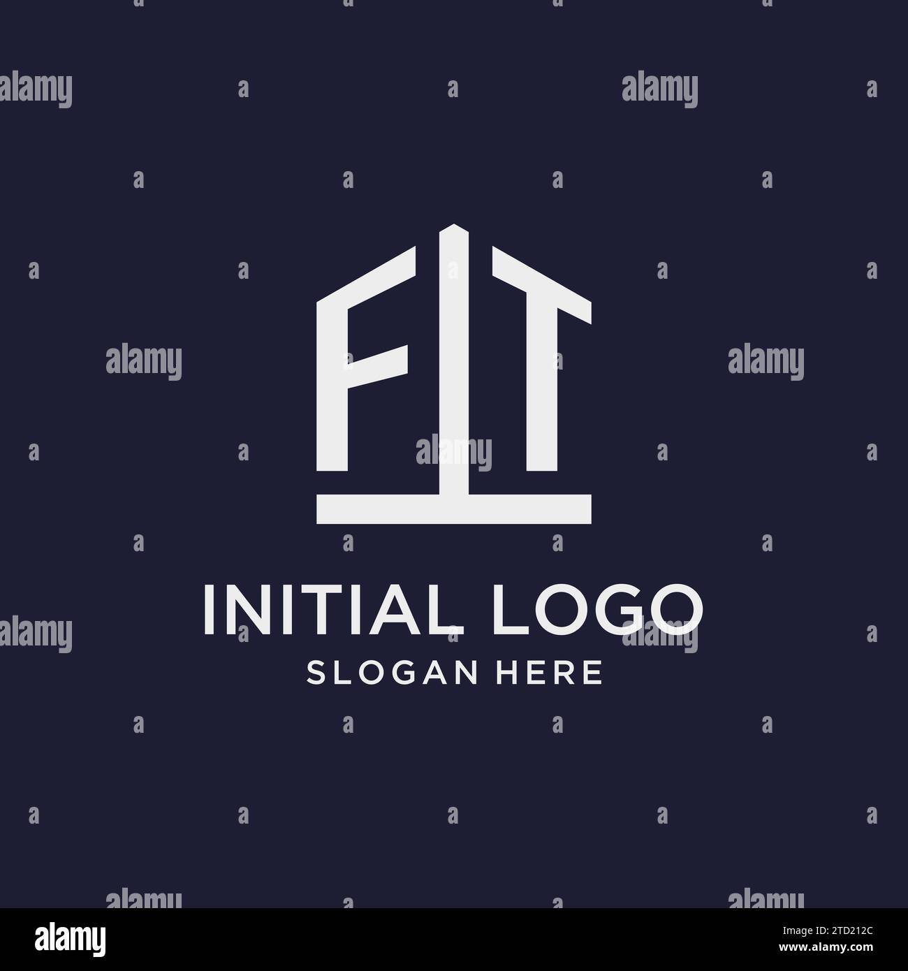 FT initial monogram logo design with pentagon shape style design ideas Stock Vector Image & Art ...