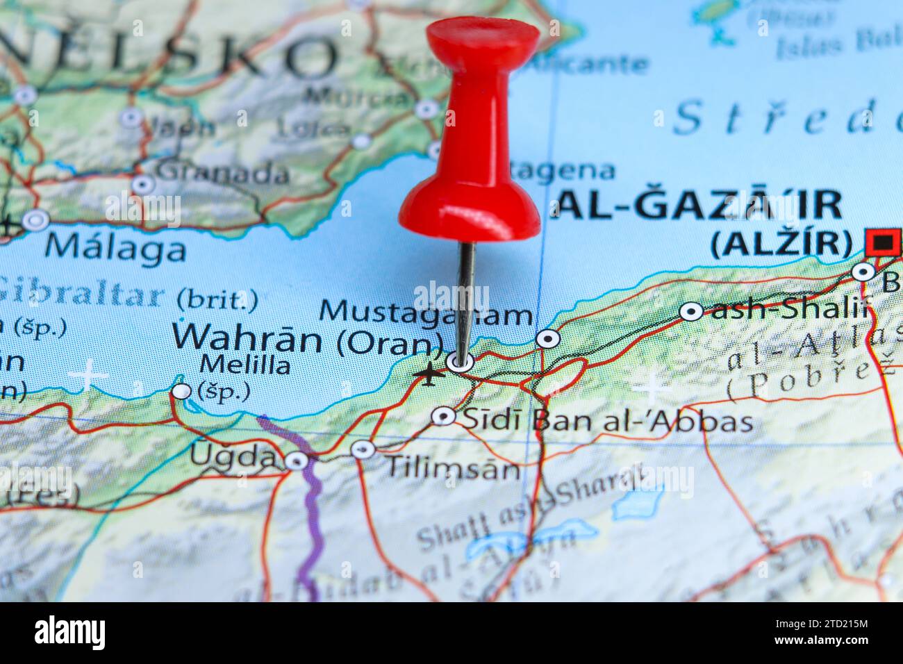 Algeria capital map hi-res stock photography and images - Alamy