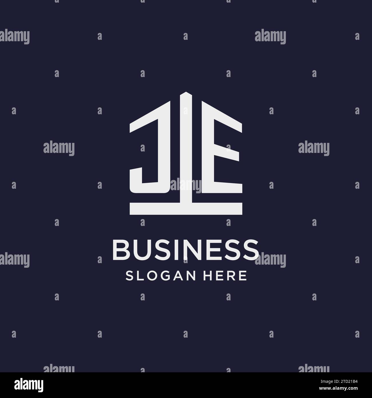 JE initial monogram logo design with pentagon shape style design ideas Stock Vector Image & Art ...