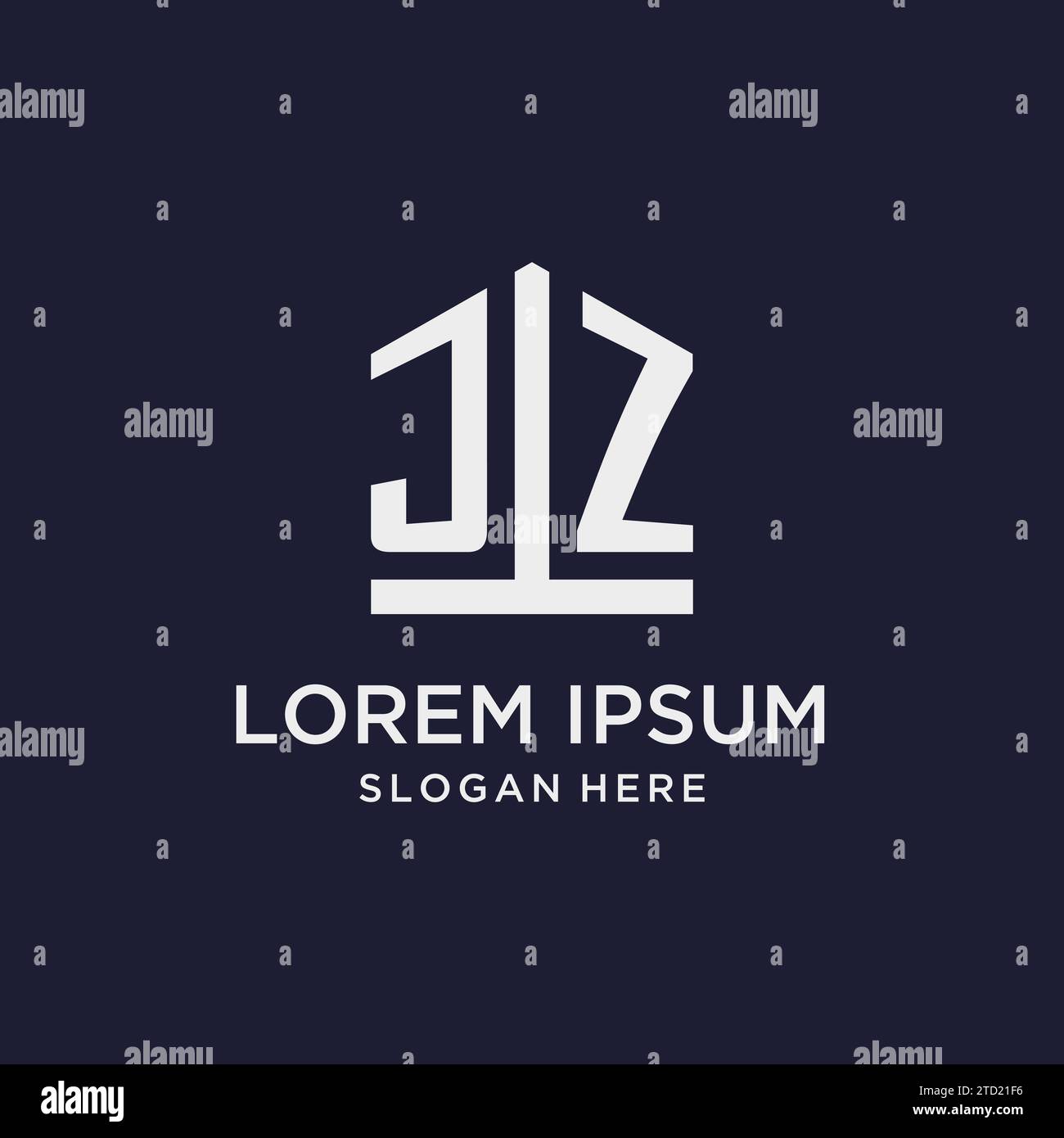 JZ initial monogram logo design with pentagon shape style design ideas Stock Vector Image & Art ...