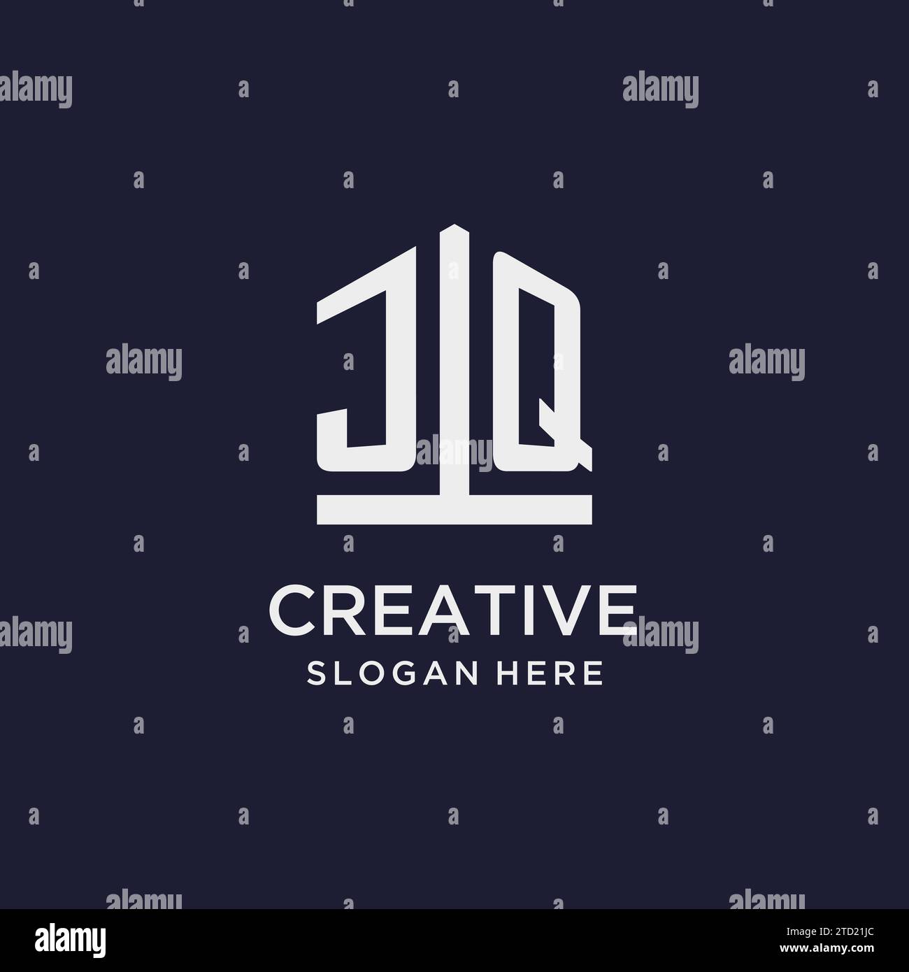 JQ initial monogram logo design with pentagon shape style design ideas Stock Vector Image & Art ...