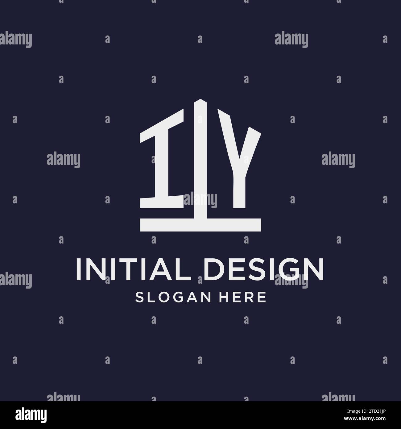 IY initial monogram logo design with pentagon shape style design ideas Stock Vector Image & Art ...