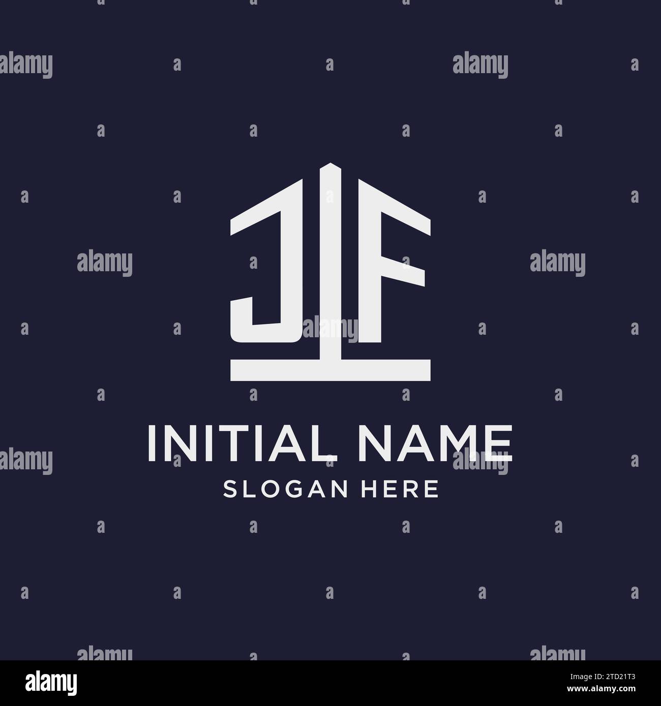 JF initial monogram logo design with pentagon shape style design ideas Stock Vector Image & Art ...