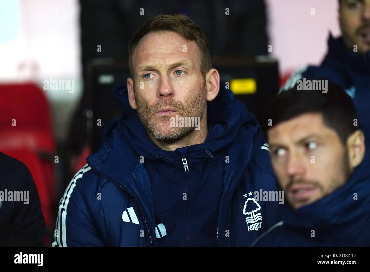 Nottingham Forest set-piece coach Simon Rusk in the stands ahead of the ...