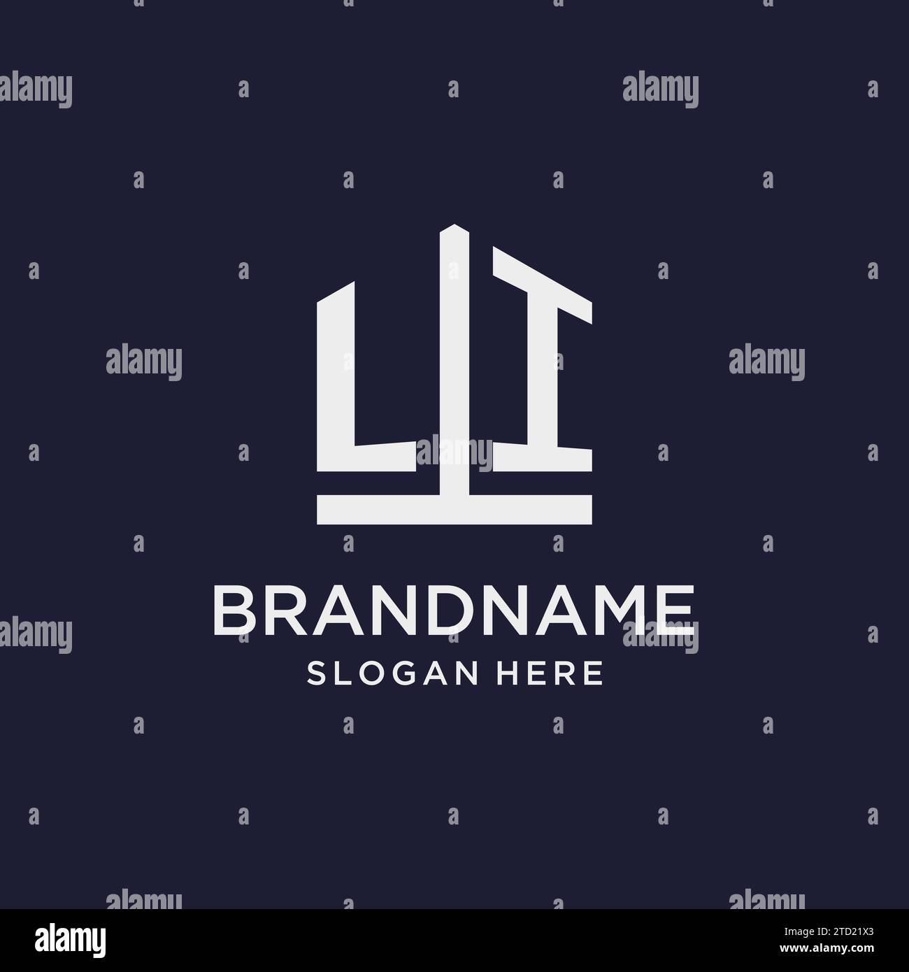 LI initial monogram logo design with pentagon shape style design ideas ... LI initial monogram logo design with pentagon shape style design ideas ...
