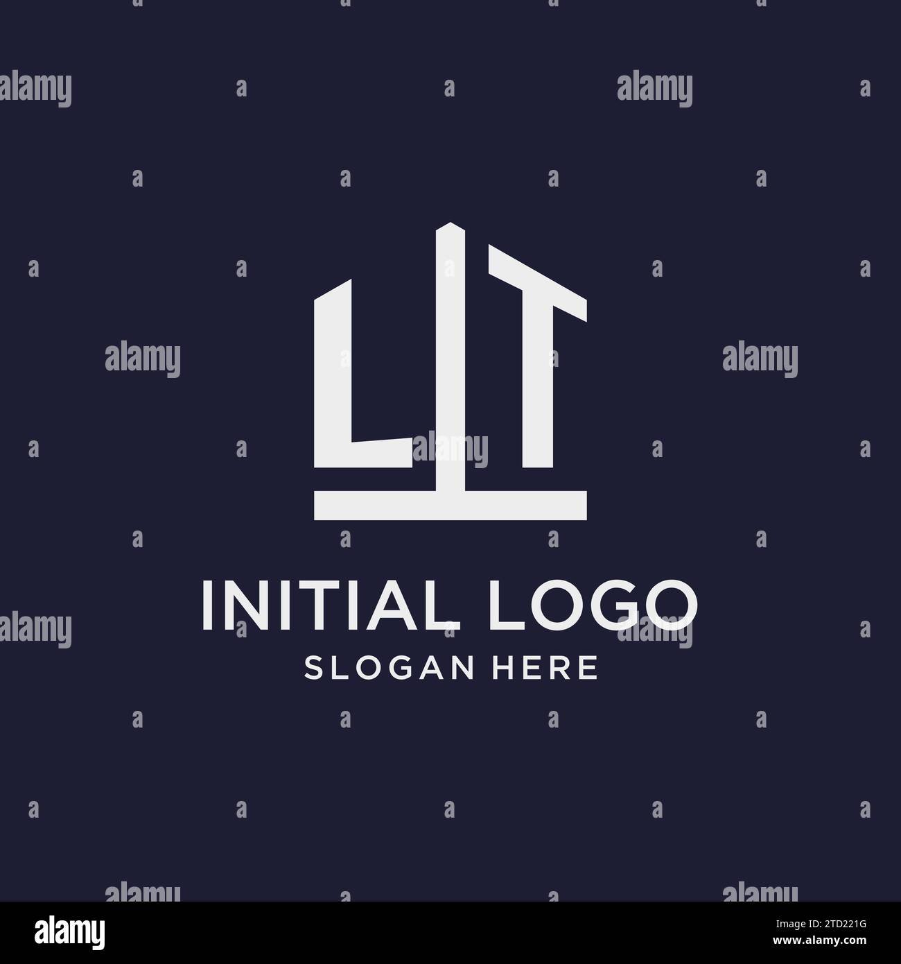 LT initial monogram logo design with pentagon shape style design ideas Stock Vector Image & Art ...