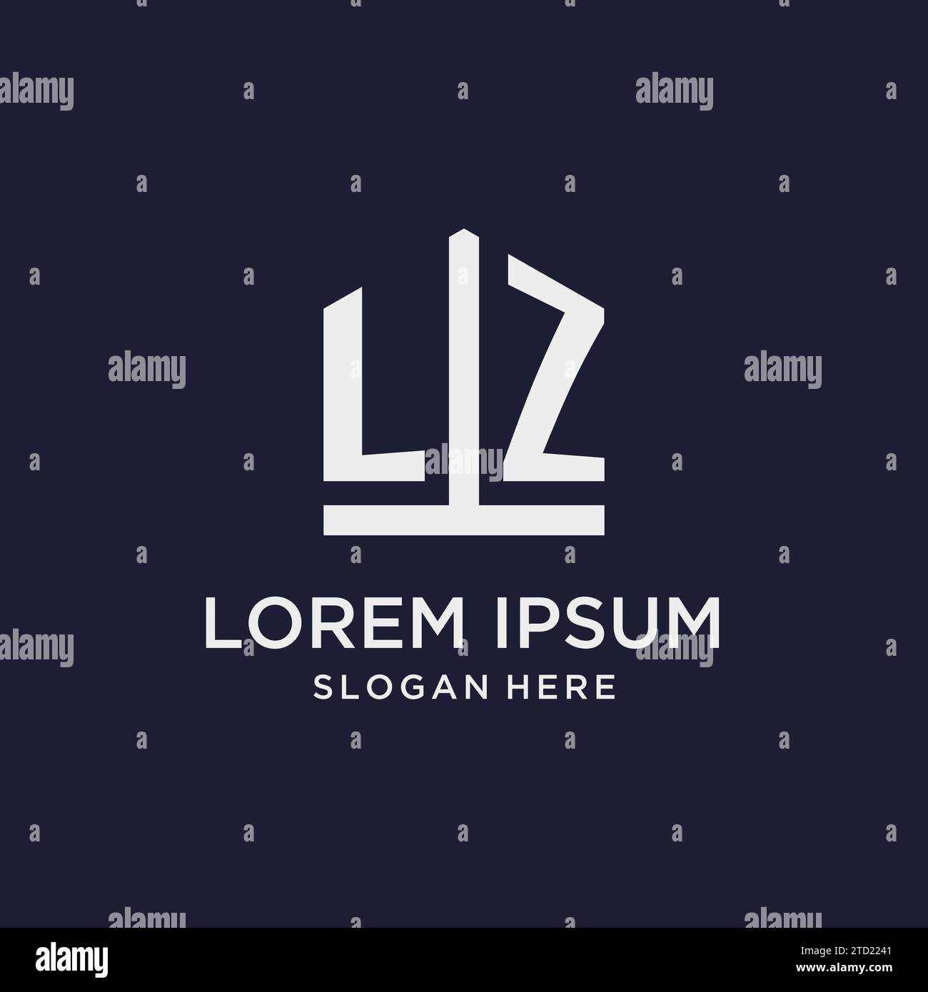 LZ initial monogram logo design with pentagon shape style design ideas Stock Vector Image & Art ...