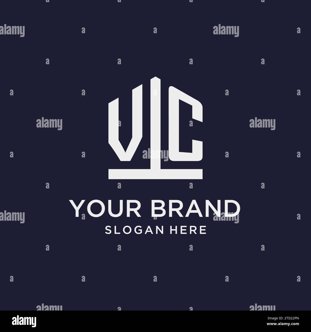 Vc shape logo template vc hi-res stock photography and images - Alamy