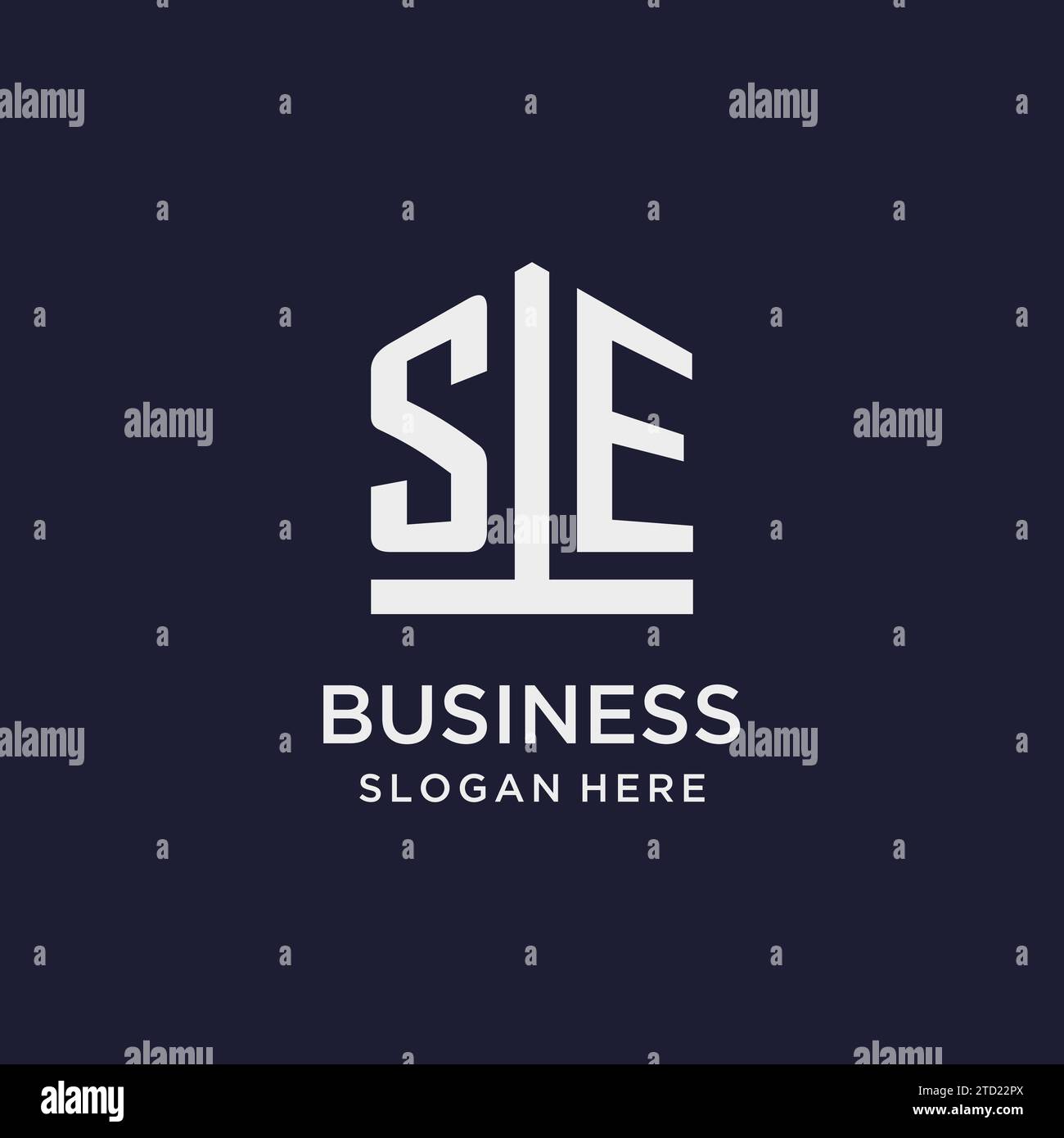 SE initial monogram logo design with pentagon shape style design ideas Stock Vector Image & Art ...