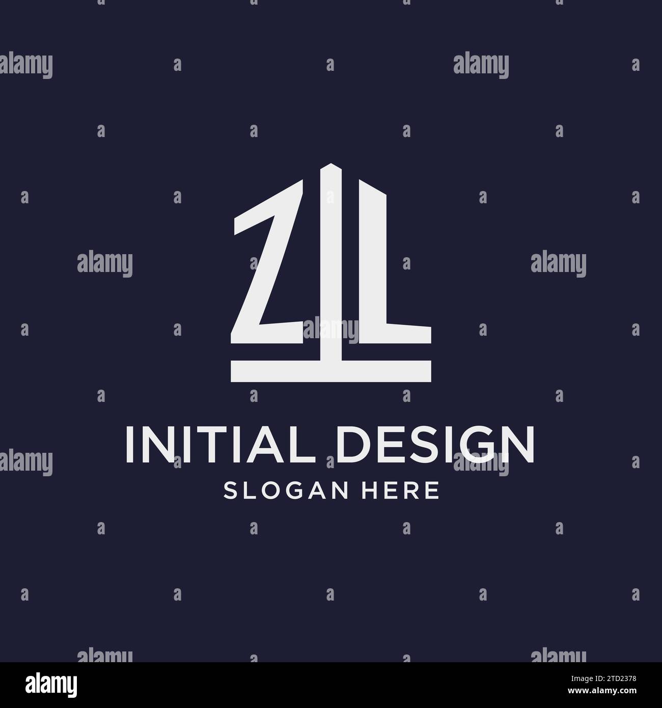 ZL initial monogram logo design with pentagon shape style design ideas Stock Vector Image & Art ...