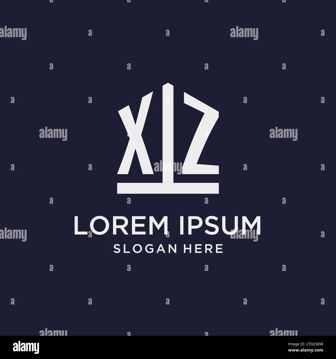 XZ initial monogram logo design with pentagon shape style design ideas Stock Vector Image & Art ...