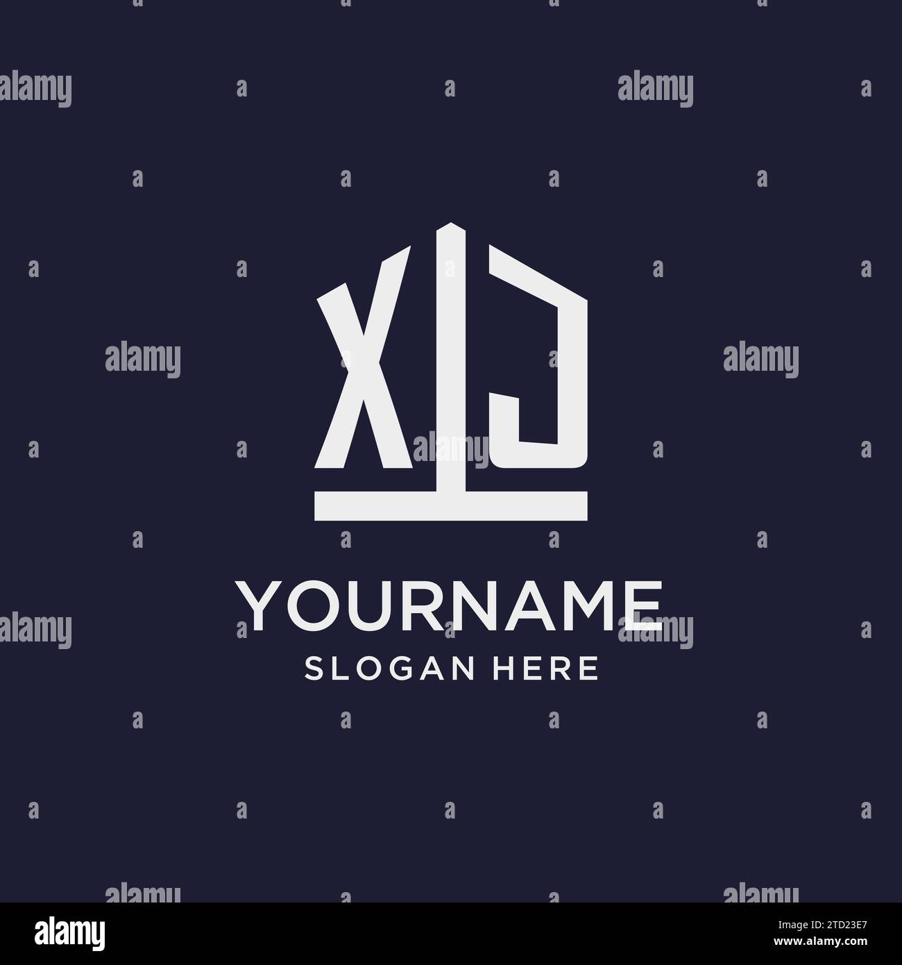 XJ initial monogram logo design with pentagon shape style design ideas Stock Vector Image & Art ...