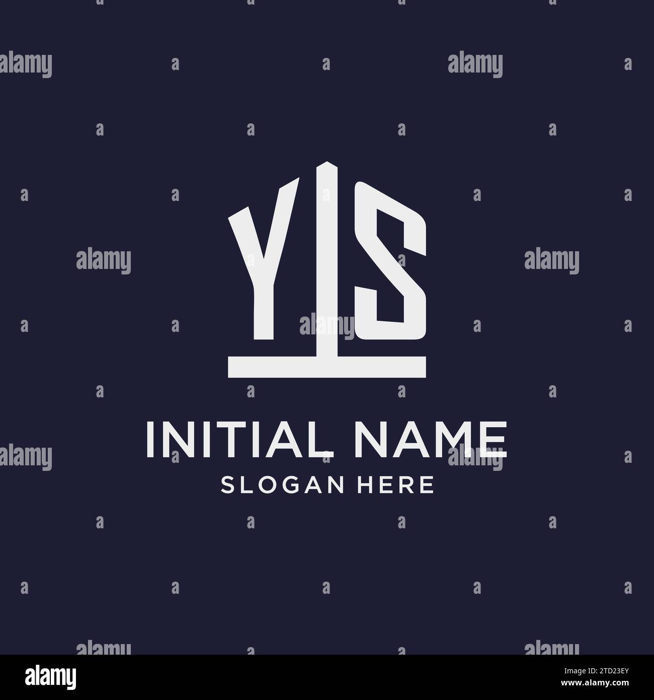 YS initial monogram logo design with pentagon shape style design ideas Stock Vector Image & Art ...