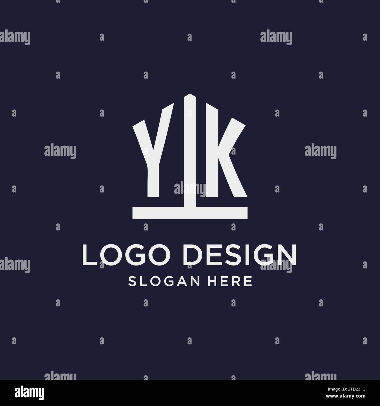 YK initial monogram logo design with pentagon shape style design ideas Stock Vector Image & Art ...
