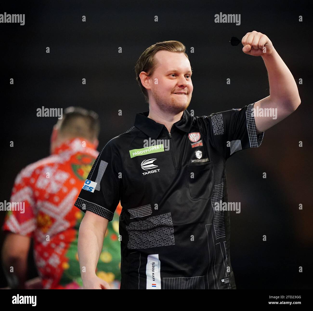 Kevin Doets celebrates after playing Stowe Buntz (not pictured) on day ...