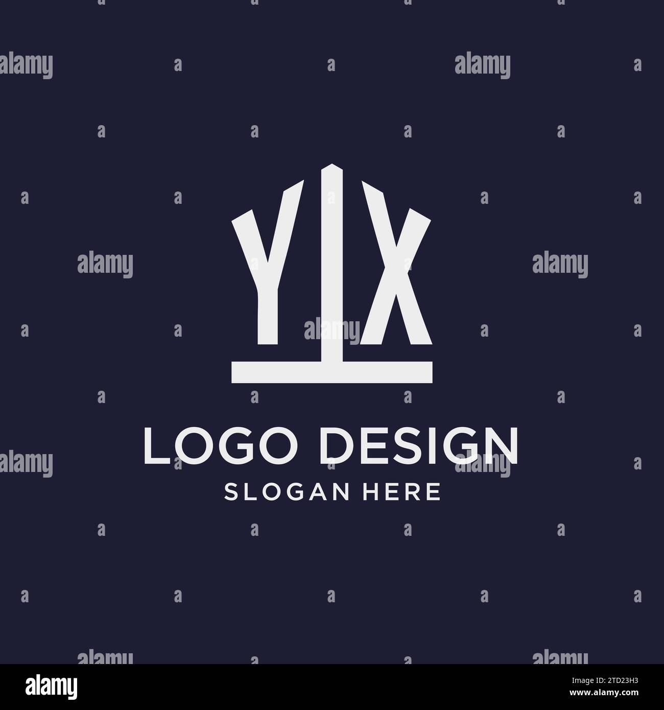 YX initial monogram logo design with pentagon shape style design ideas Stock Vector Image & Art ...