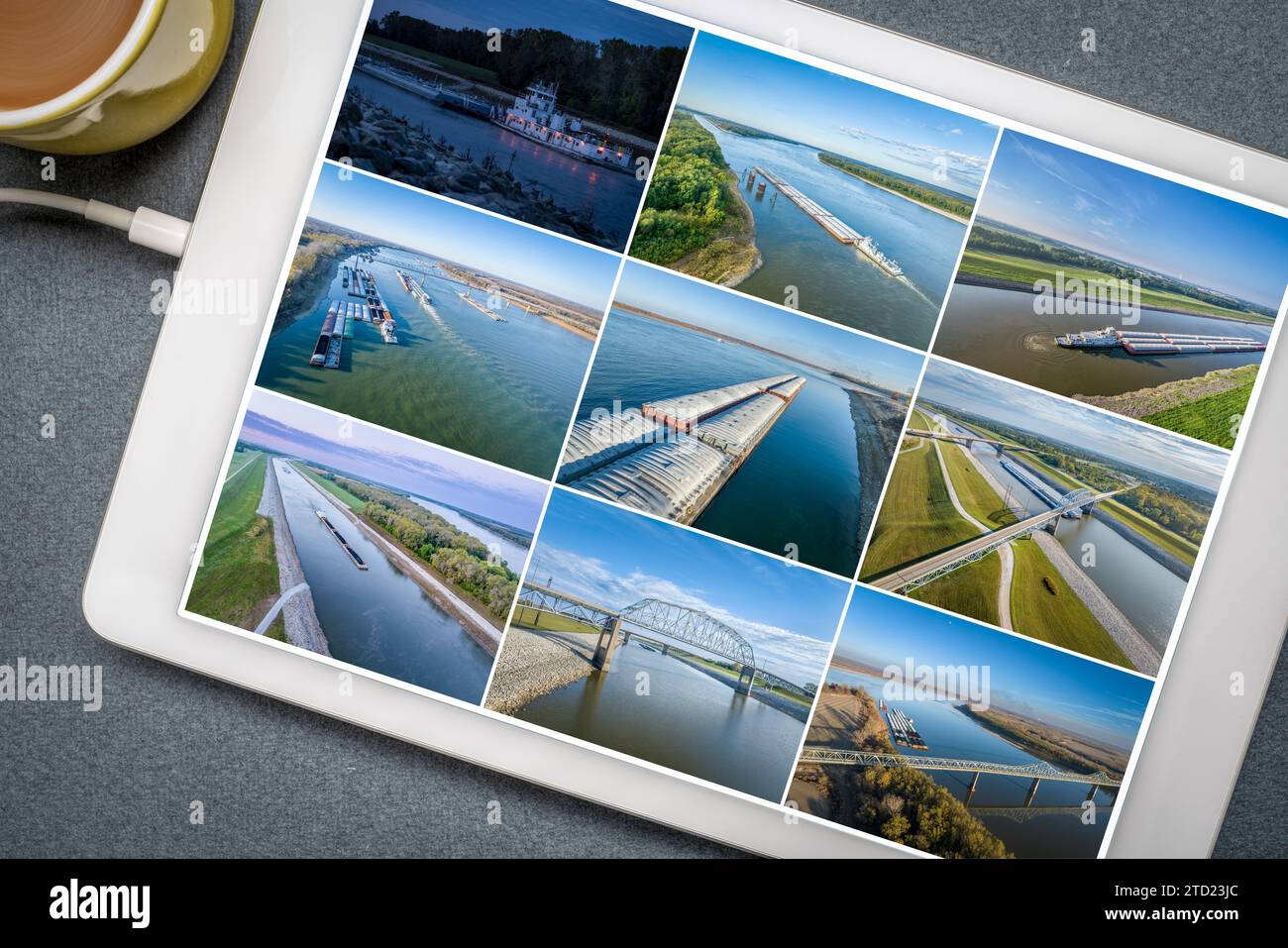 towboats and barges on the Mississippi and Ohio Rivers and Chain of ...