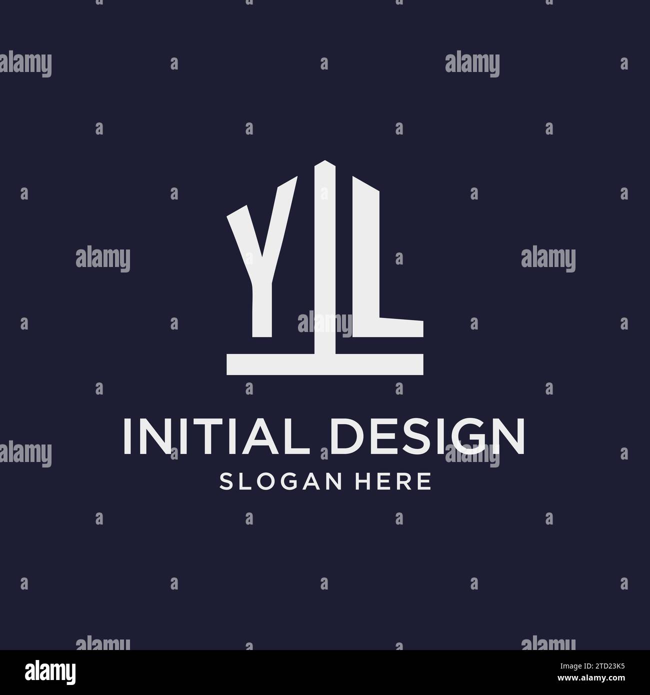 YL initial monogram logo design with pentagon shape style design ideas Stock Vector Image & Art ...