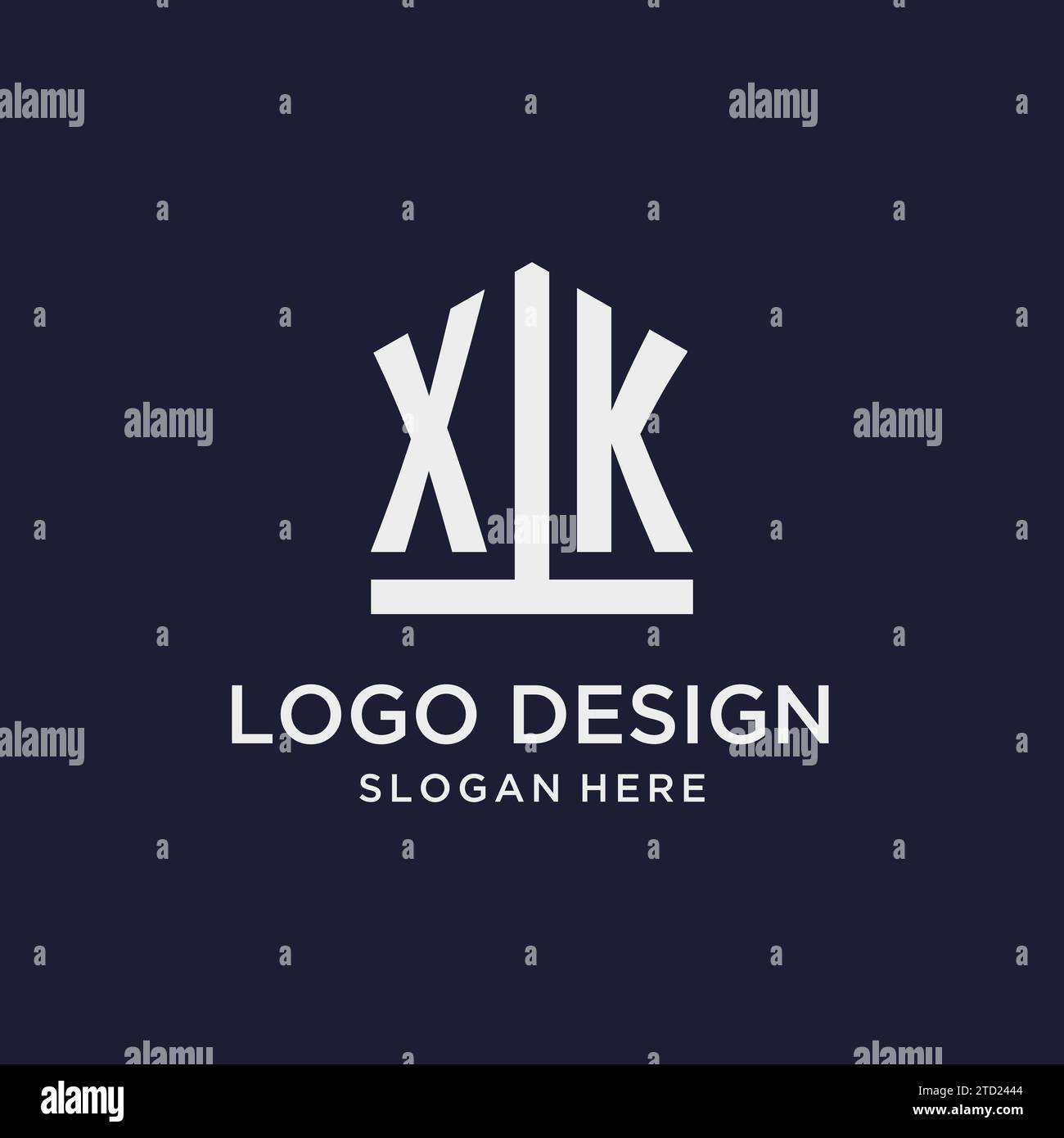 XK initial monogram logo design with pentagon shape style design ideas Stock Vector Image & Art ...