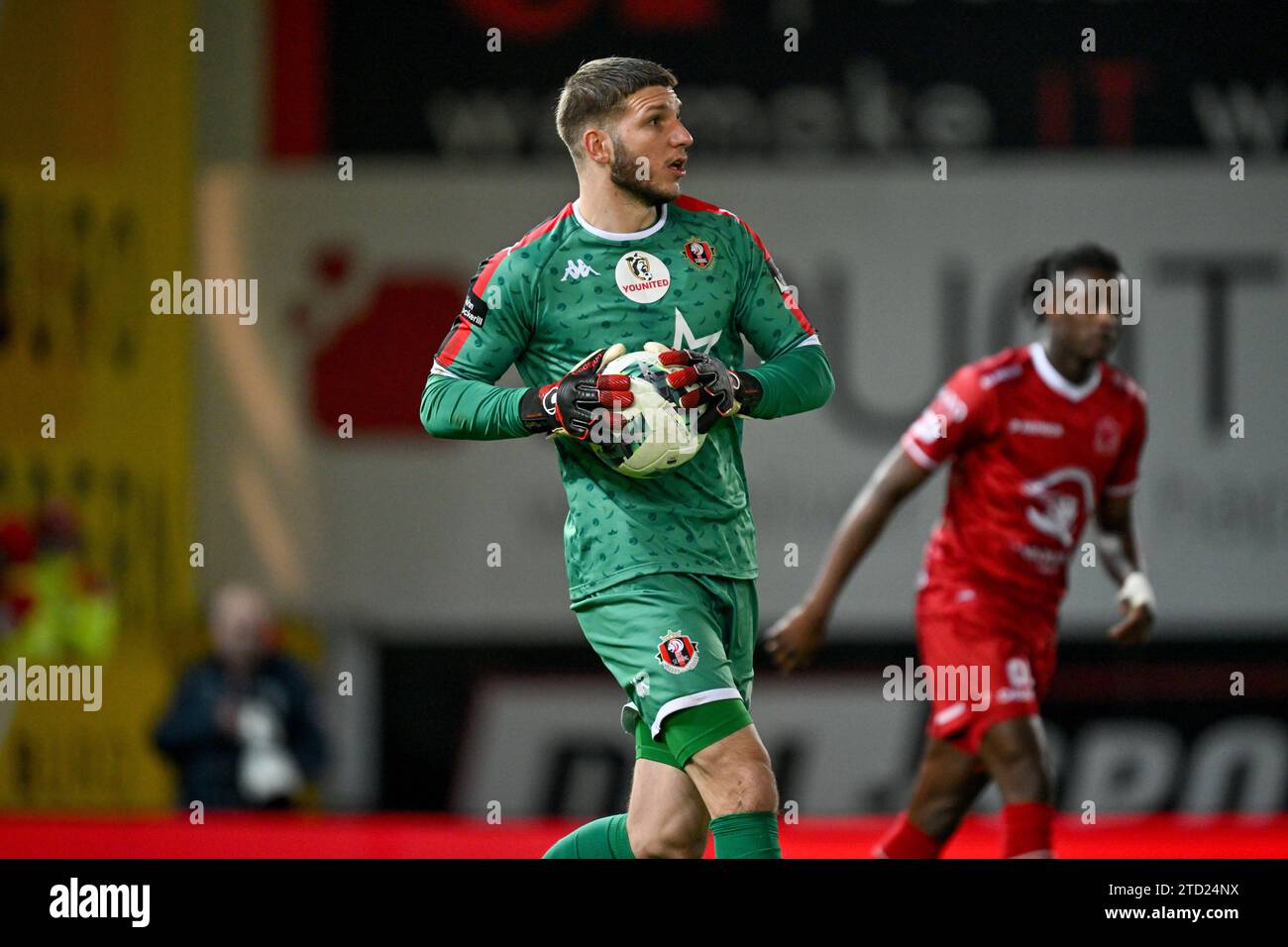 goalkeeper Lucas Margueron (16) of FC Seraing pictured during a soccer ...