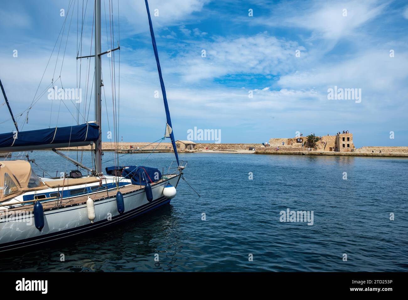 Firkas Fortress at harbor of the Old Town of Chania Crete, Greece ...