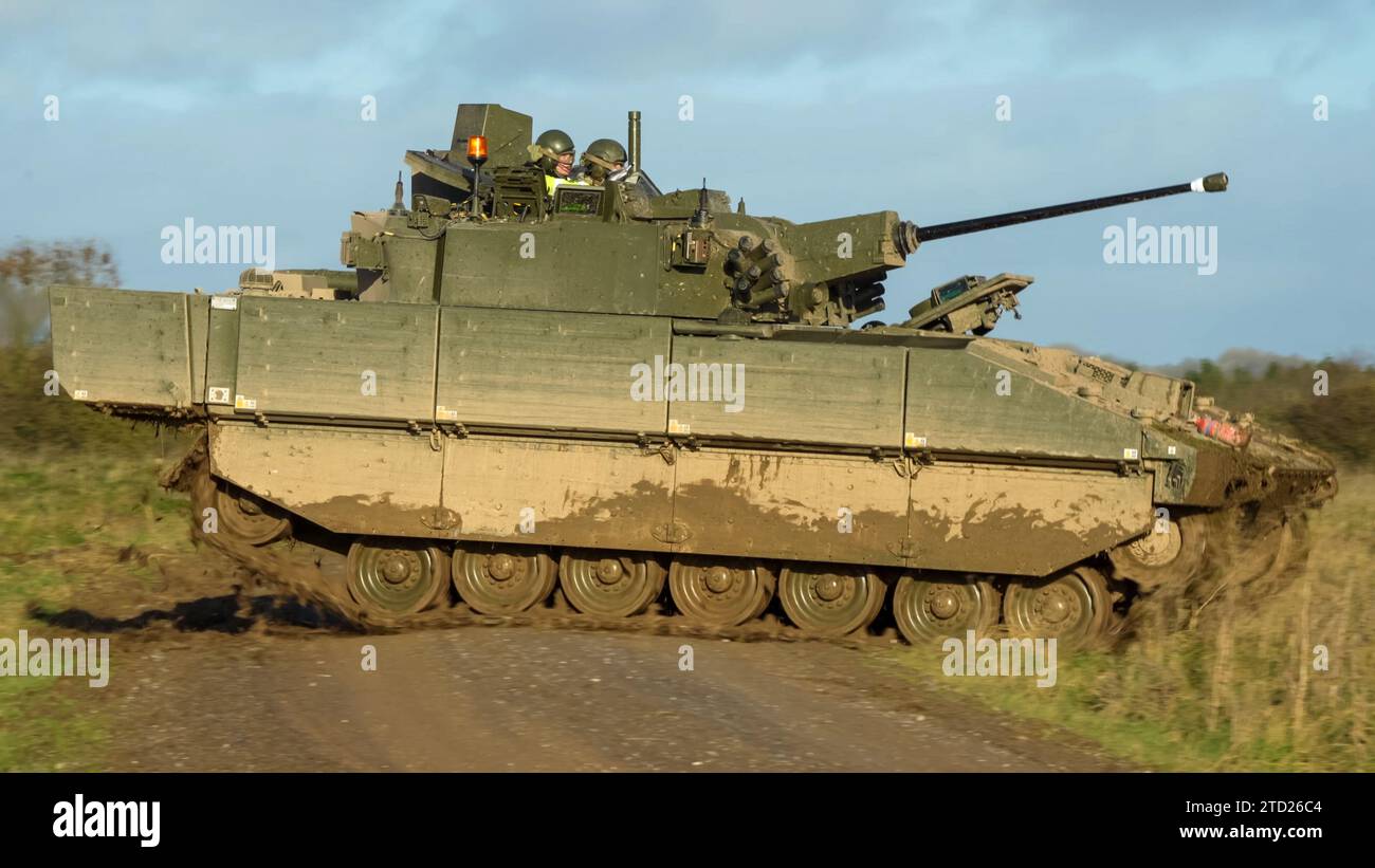 British army General Dynamics Ajax tank; (turreted, reconnaissance and ...