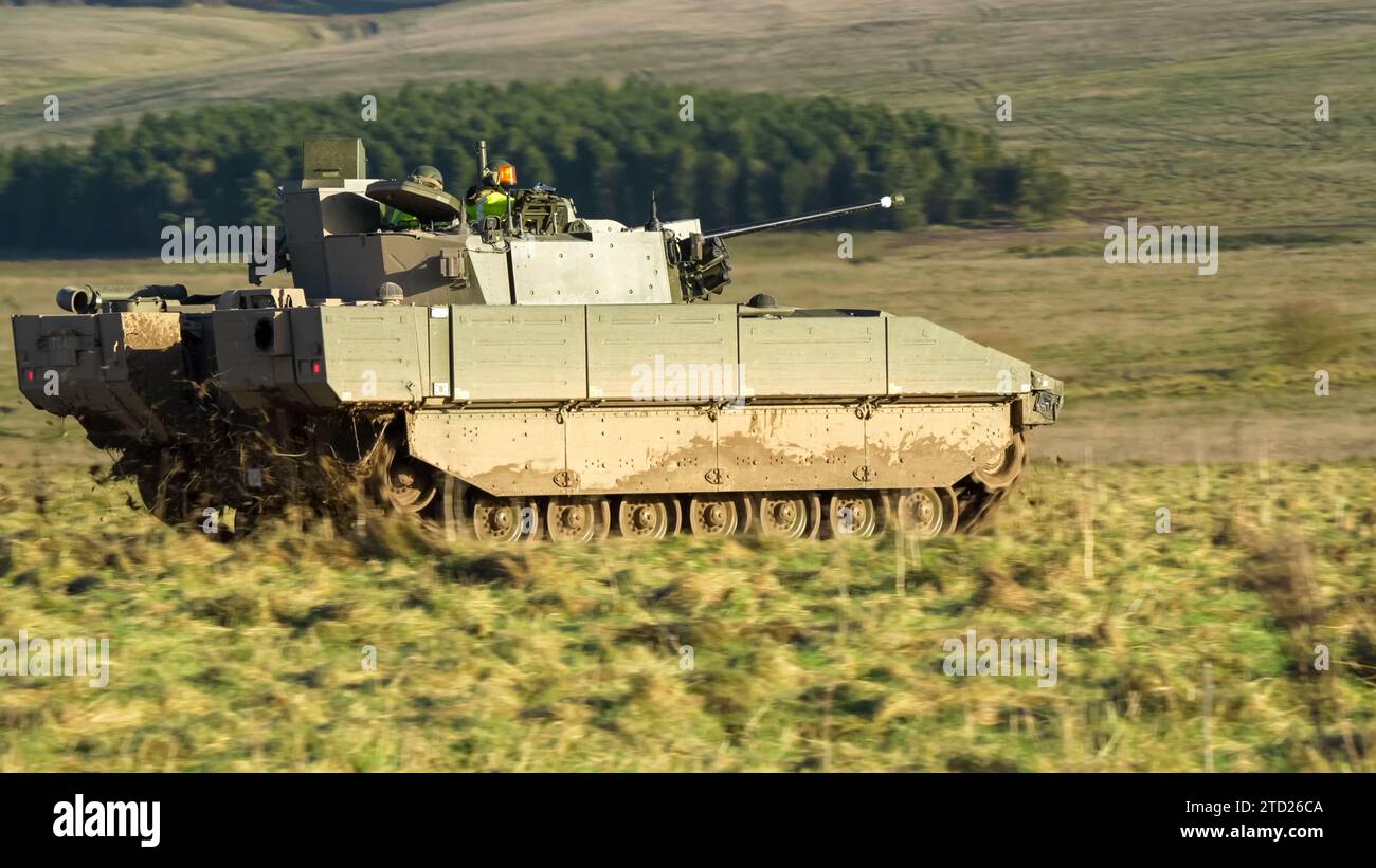 British army General Dynamics Ajax tank; (turreted, reconnaissance and ...