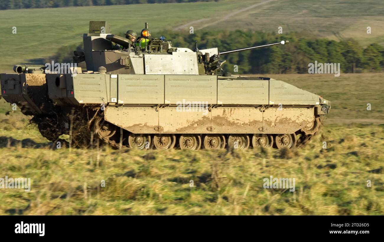 British army General Dynamics Ajax tank; (turreted, reconnaissance and ...