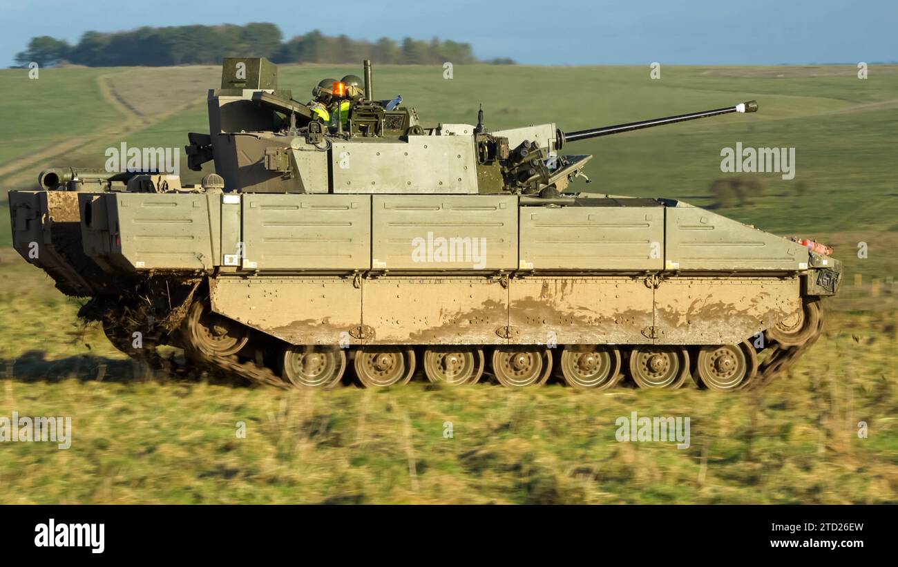 British army General Dynamics Ajax tank; (turreted, reconnaissance and ...