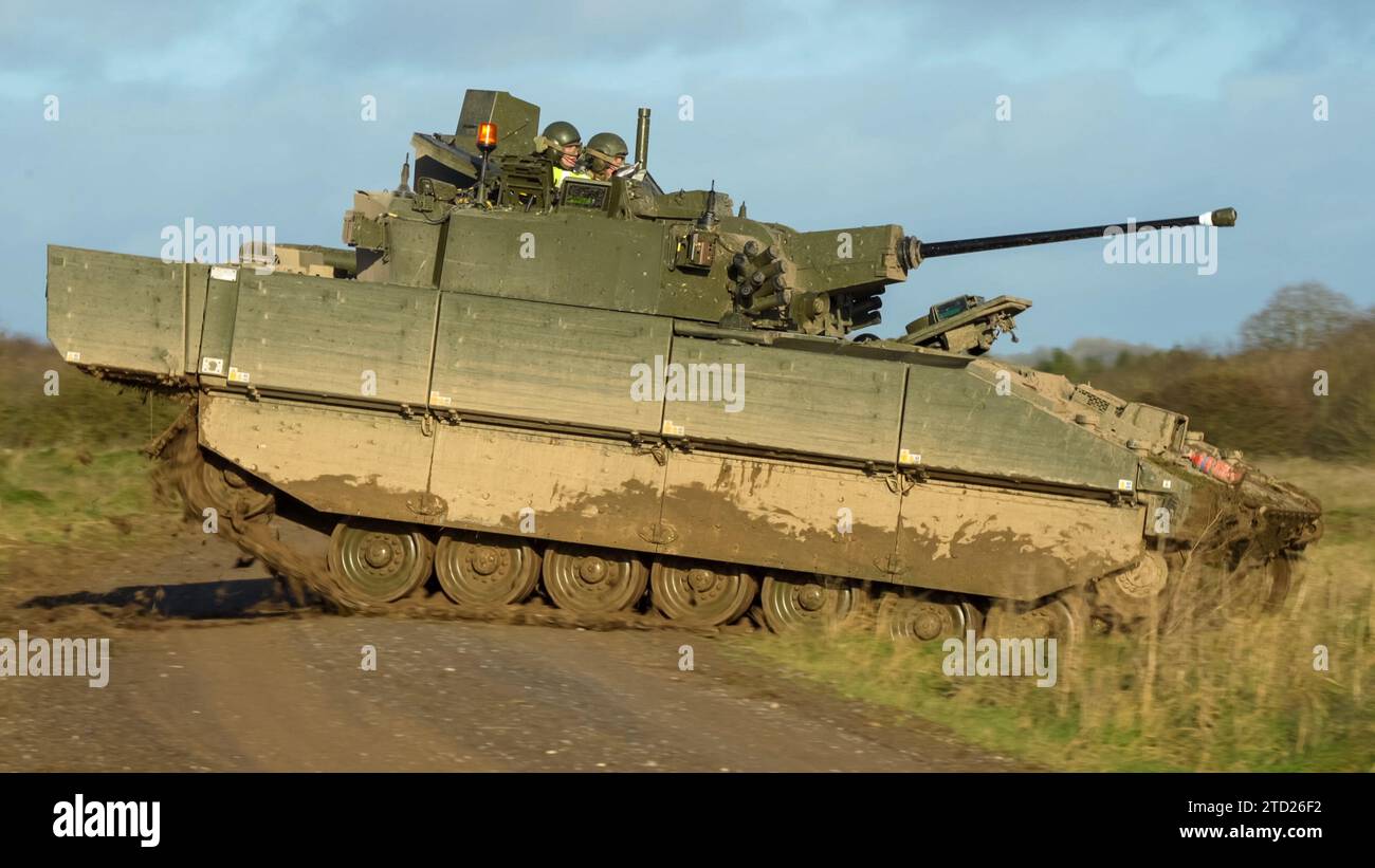 British army General Dynamics Ajax tank; (turreted, reconnaissance and ...